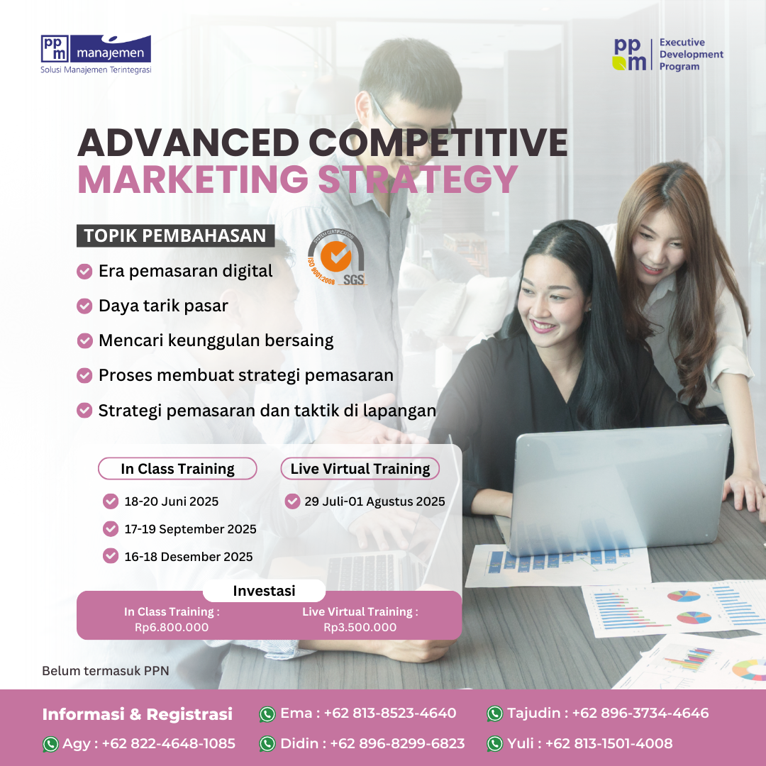 Advanced Competitive Marketing Strategy [In-Class Training] | 18-20 Juni 2025 | PBP